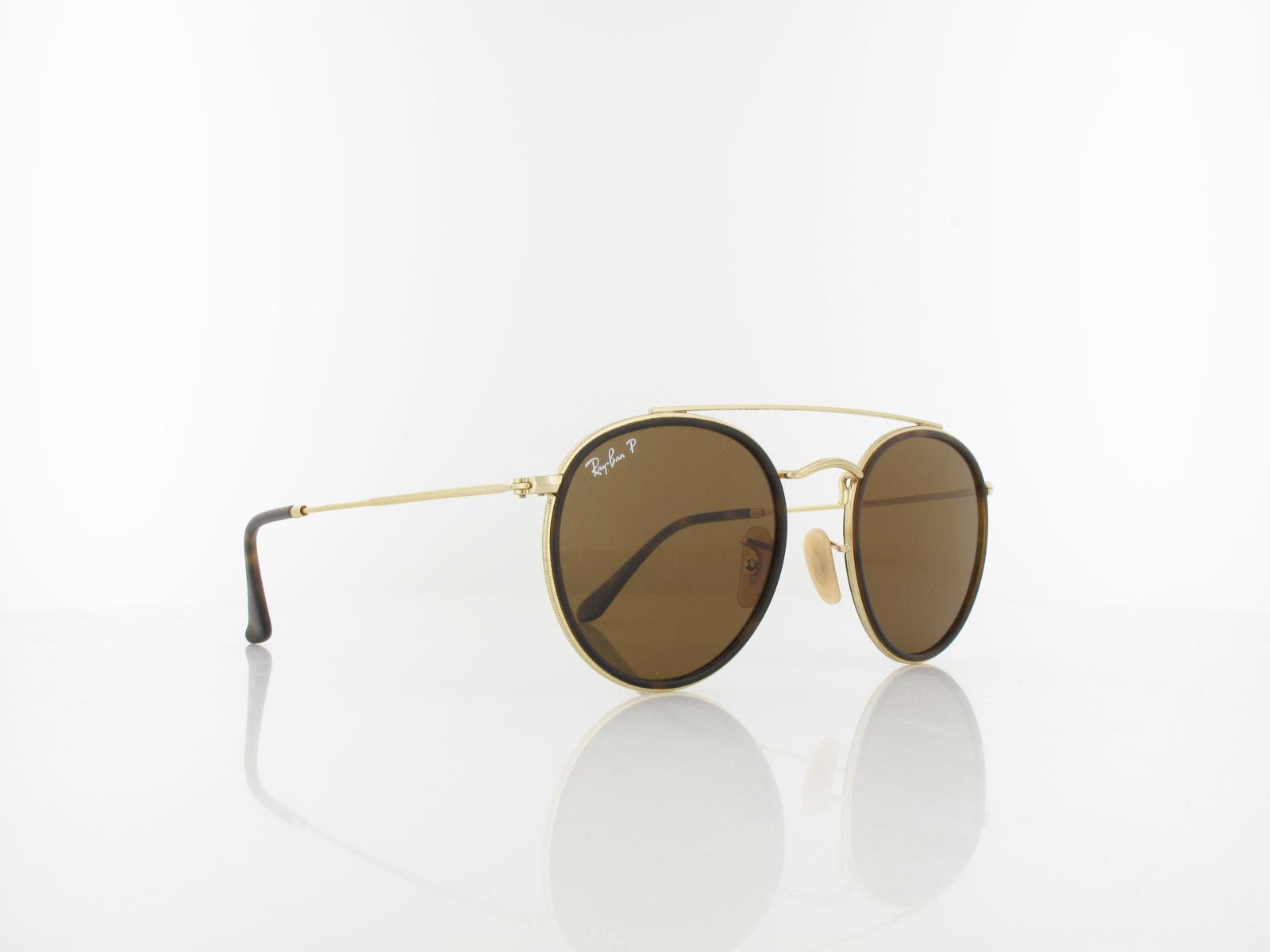 Ray Ban Round Double Bridge RB3647N 001/57 51 gold / polar brown