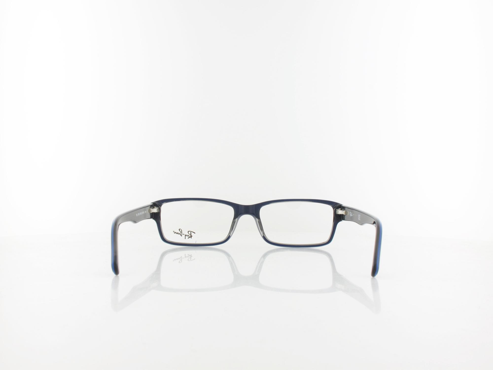 Ray Ban RX5169 5815 52 transparent grey on top blue