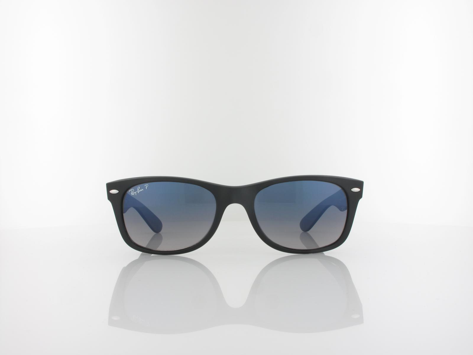 Ray Ban New Wayfarer RB2132 601S78 52 matte black / polar blue gradient grey