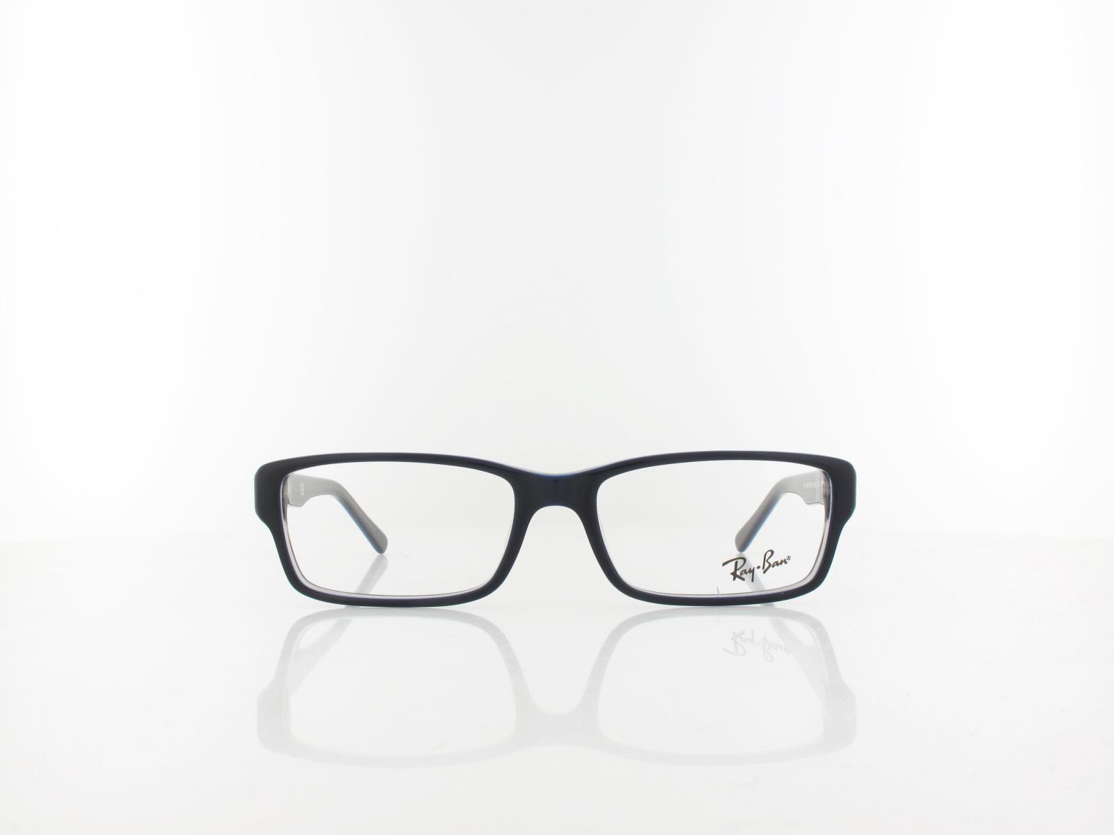 Ray Ban RX5169 5815 52 transparent grey on top blue